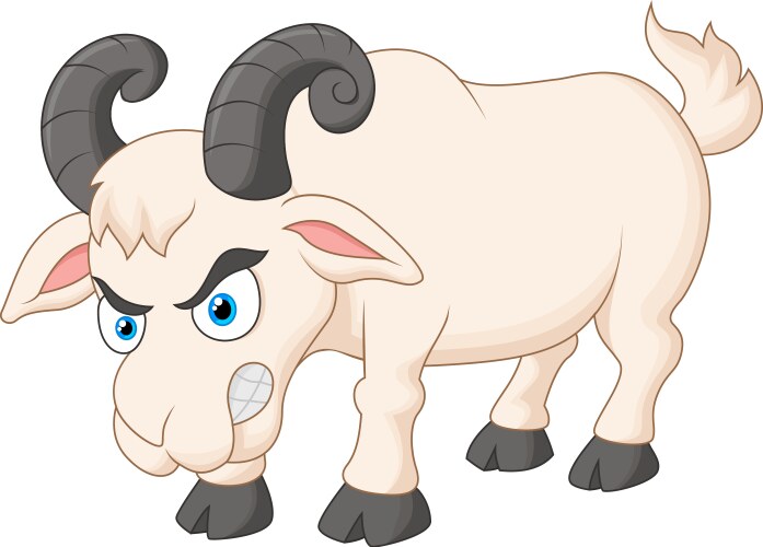 Smiling female goat cartoon character Royalty Free Vector
