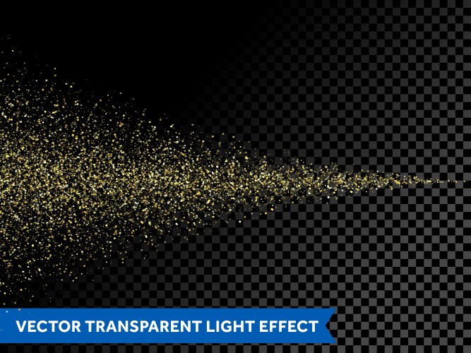 Golden spray mist with glitter particles fashion Vector Image