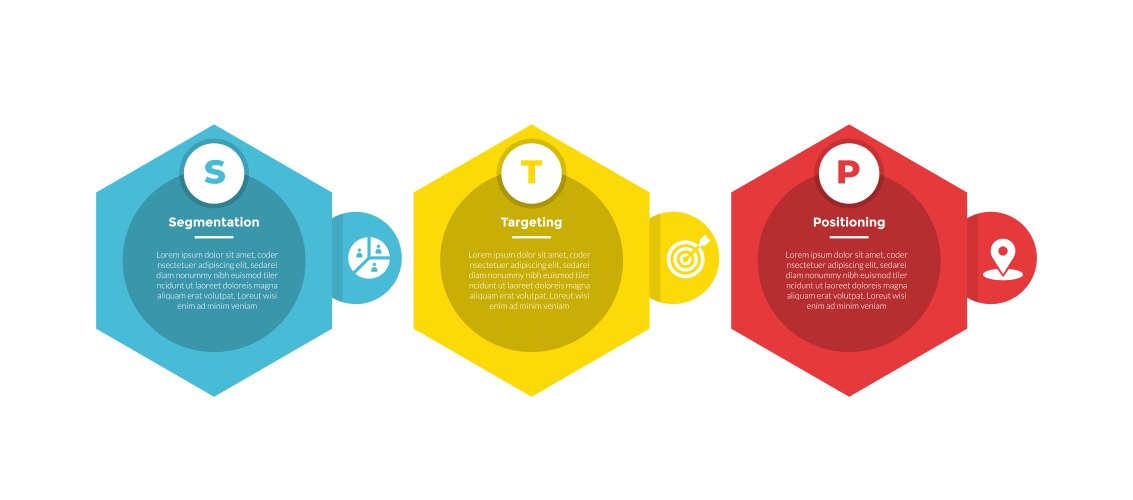 Stp marketing analysis infographics template Vector Image