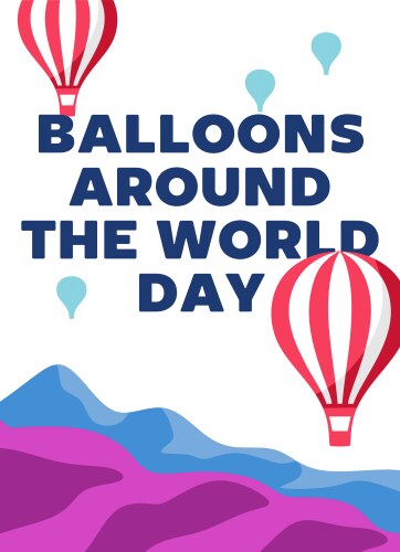 Happy balloons around the world day Royalty Free Vector