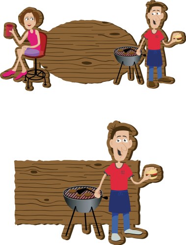 Texas bbq medley icon cartoon Royalty Free Vector Image