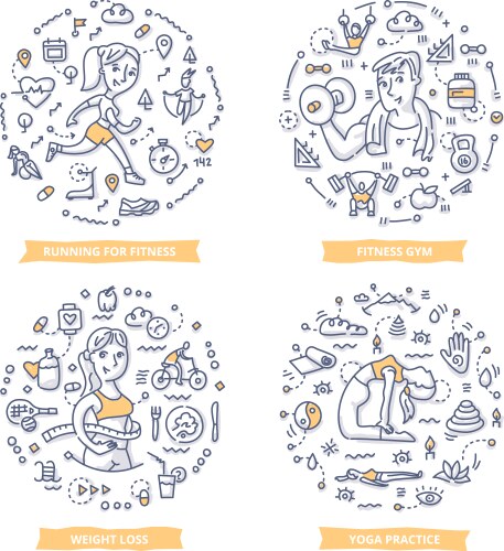 Doodles Workout Vector Images (over 4,700)