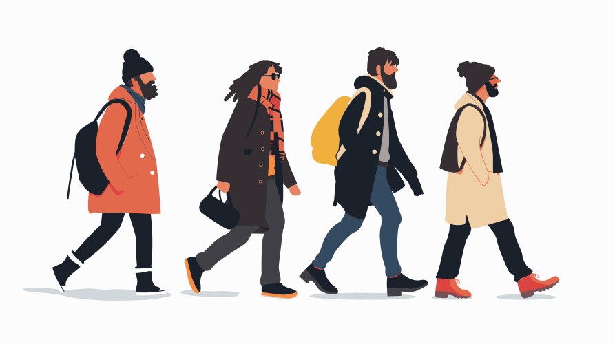 Adult Walking Vector Images (over 35,000)