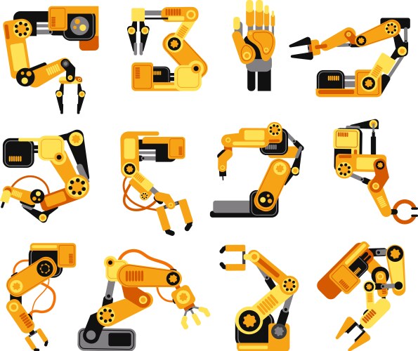 Industrial robot arm robotic electronic hand Vector Image