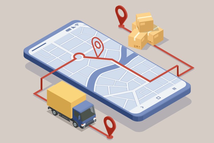 Isometric logistics and delivery free express Vector Image