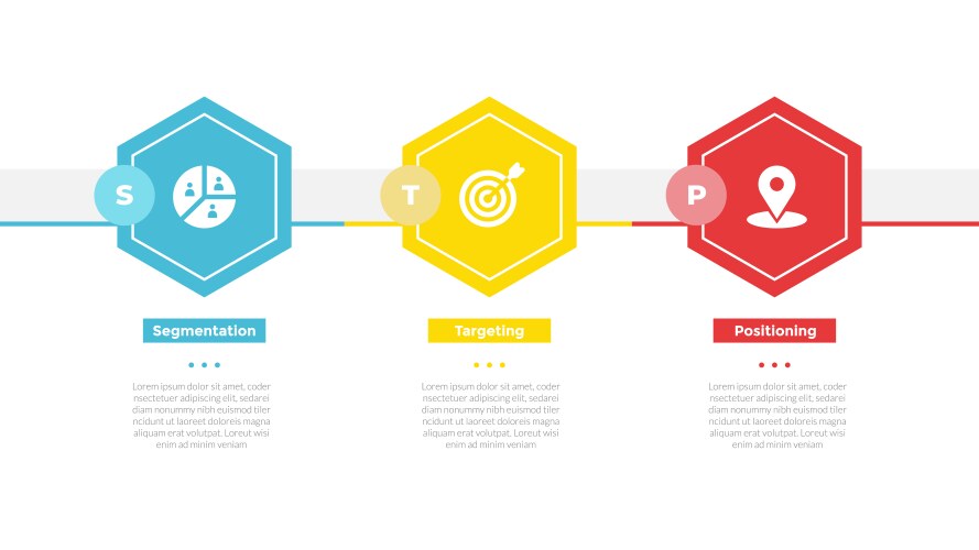 Stp marketing analysis infographics template Vector Image