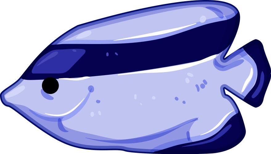 Discus exotic fish cartoon Royalty Free Vector Image