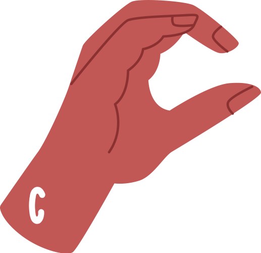 Hand sign alphabet j letter Royalty Free Vector Image