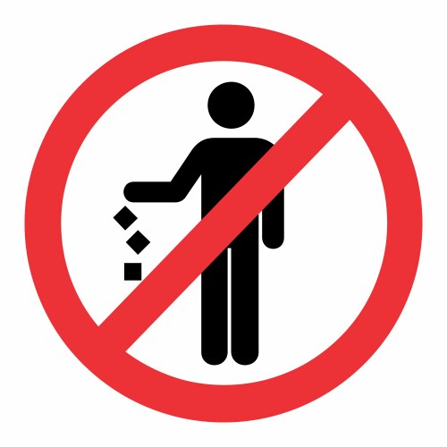 Dont Throw Rubbish Sign Vector Images (over 170)