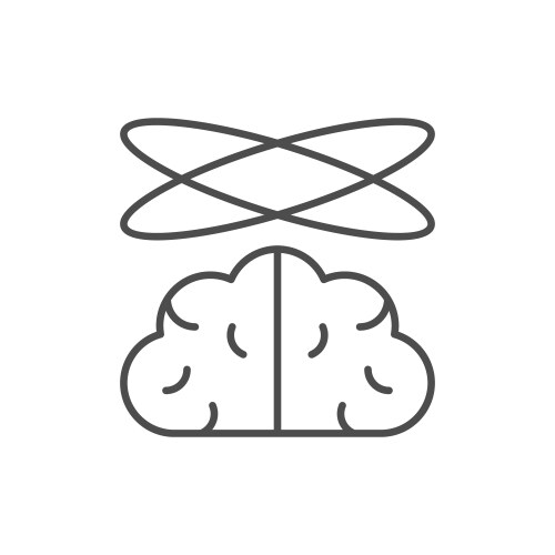 Complicated thinking process line icon design Vector Image