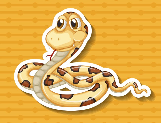 Snake with human skull Royalty Free Vector Image