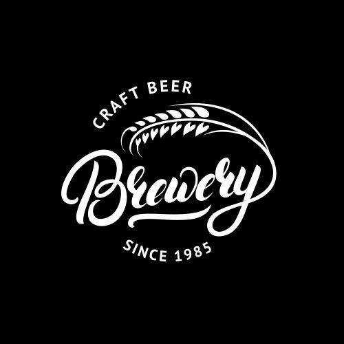 Beer label template and decorative serif font Vector Image