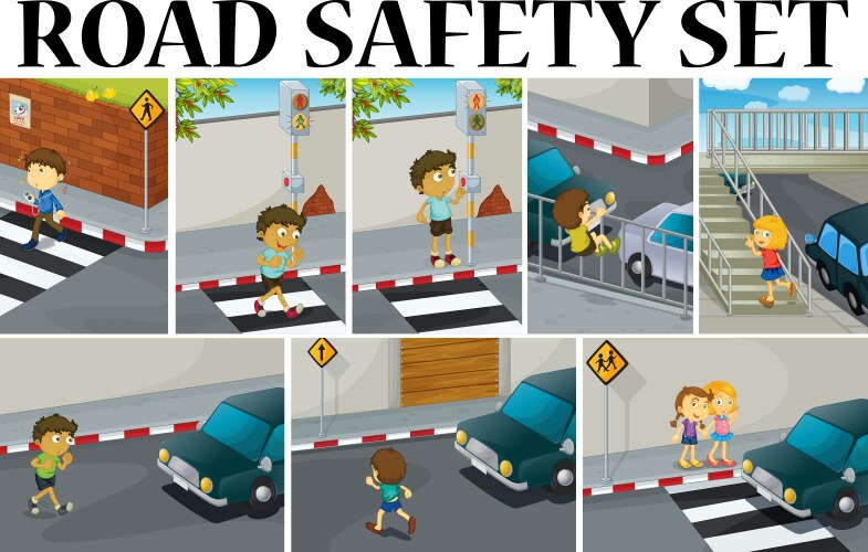 Kids Road Safety Vector Images (over 3,300)