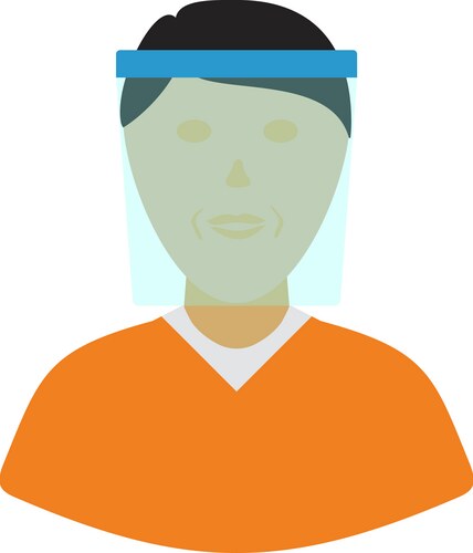 Man face red icon Royalty Free Vector Image - VectorStock