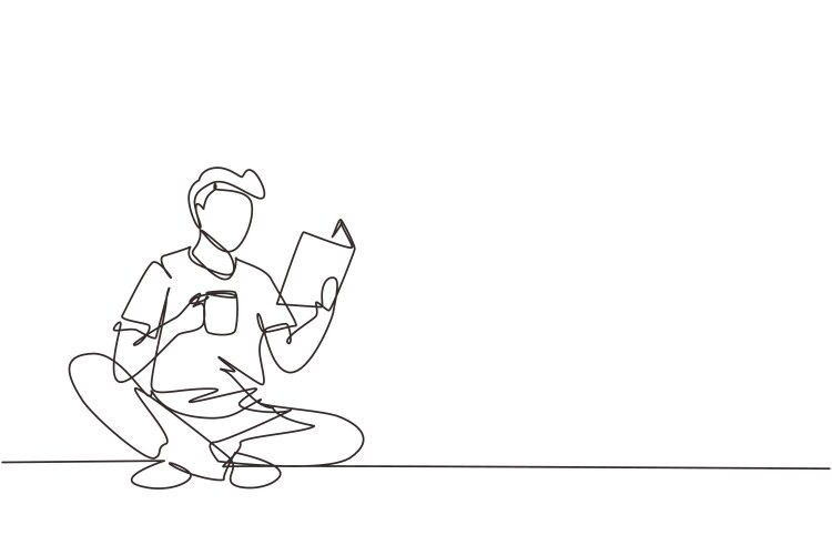 Continuous one line drawing of back to school Vector Image