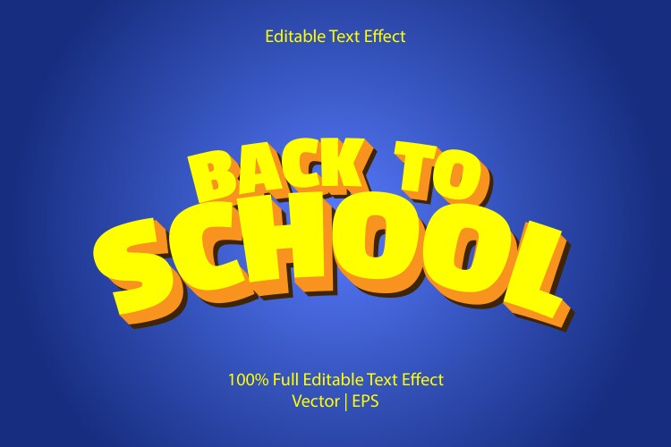 Old school editable text effect Royalty Free Vector Image