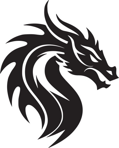 Sign of a black dragon Royalty Free Vector Image