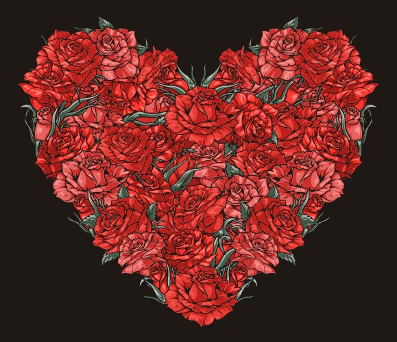 Heart Roses Vector Images (over 37,000)