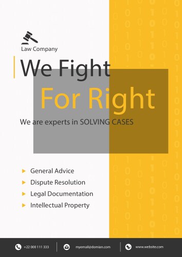 We fight for right banner design template Vector Image