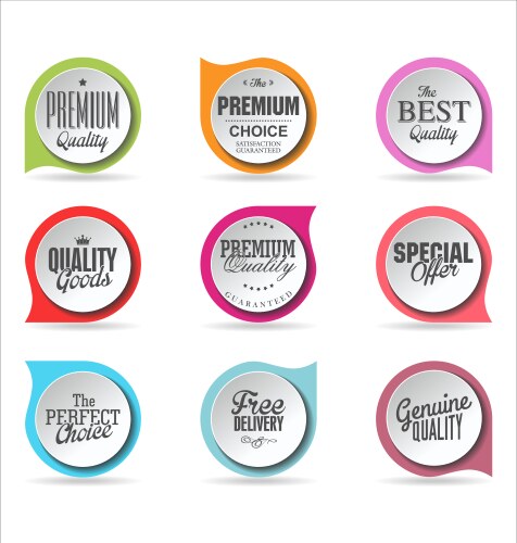 Modern badges collection 2 Royalty Free Vector Image