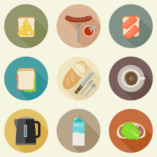 Lunch breakfast and fast food seamless pattern Vector Image