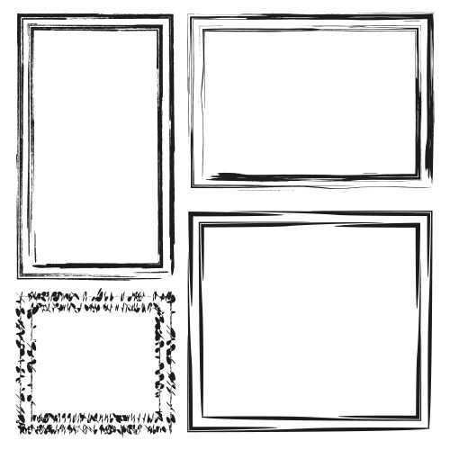 Rectangular frames set diverse border designs Vector Image