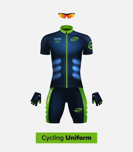 Cycling jersey template Royalty Free Vector Image