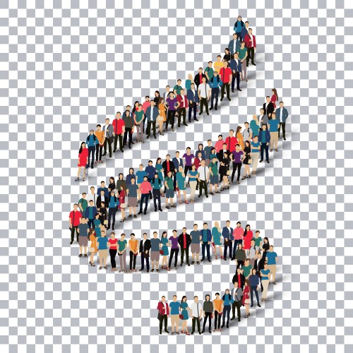 Abstract business symbol people transparency Vector Image
