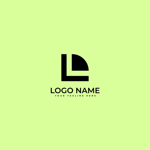Abstract letter ld d l modern minimal logo design Vector Image