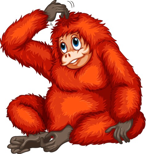 Orangutan cartoon animal Royalty Free Vector Image