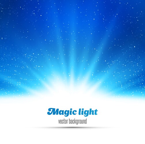 Abstract magic blue light background Royalty Free Vector