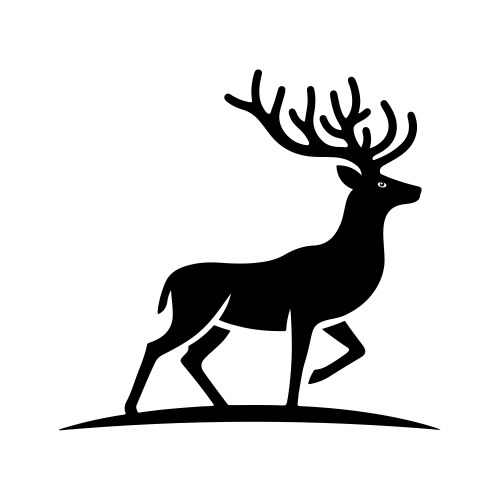 Deer flat icon logo symbol silhouette Royalty Free Vector