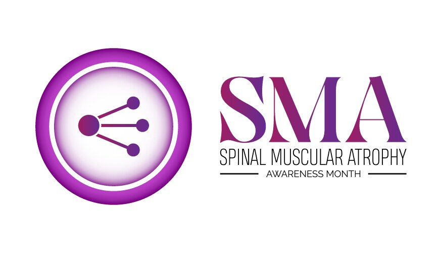Spinal muscular atrophy awareness month Royalty Free Vector