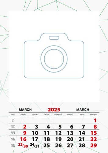 March 2025 Calendar Vector Images (over 2,300)