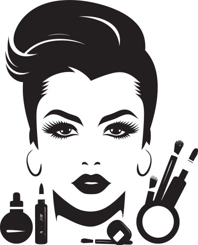 Graphic makeup detailed o Royalty Free Vector Image