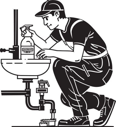 Drip doctor professional plumbing repair logo Vector Image