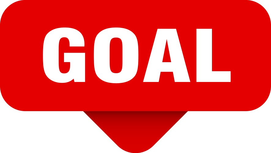 Goal sticker sign on transparent background Vector Image