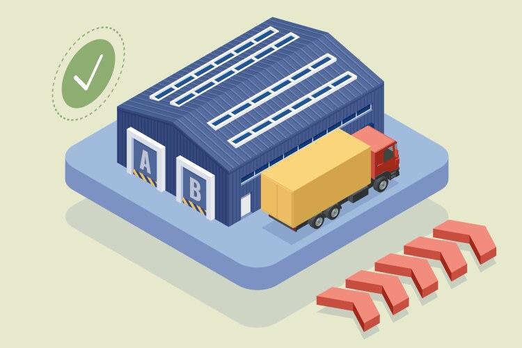 Isometric logistics and delivery free express Vector Image