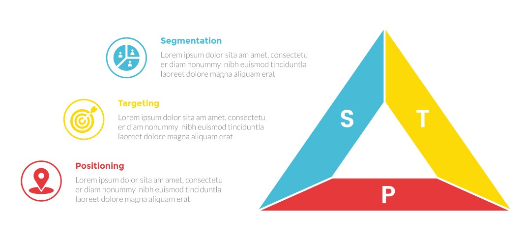 Stp marketing analysis infographics template Vector Image
