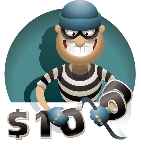 Stop money theft icon outline secure Royalty Free Vector