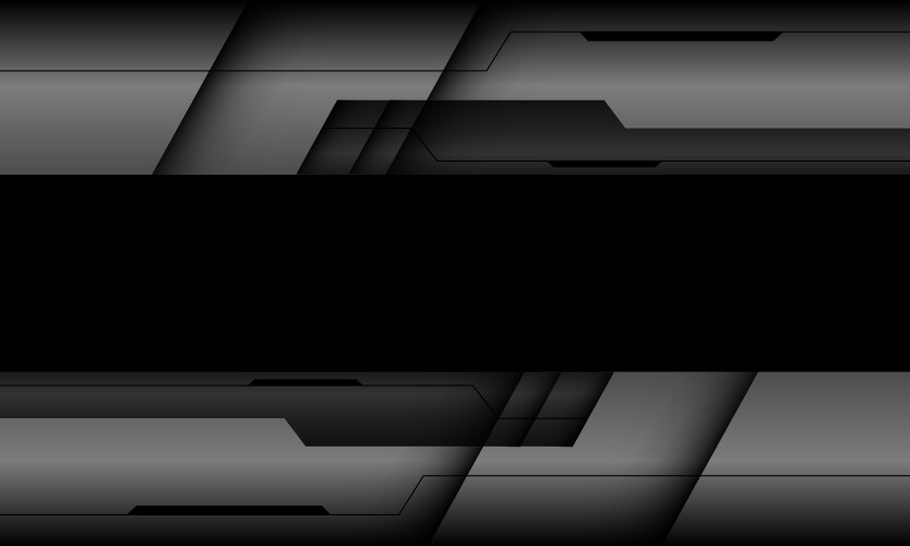 Abstract grey metallic cyber black futuristic Vector Image