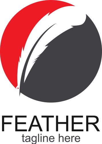 Feather logo Royalty Free Vector Image - VectorStock