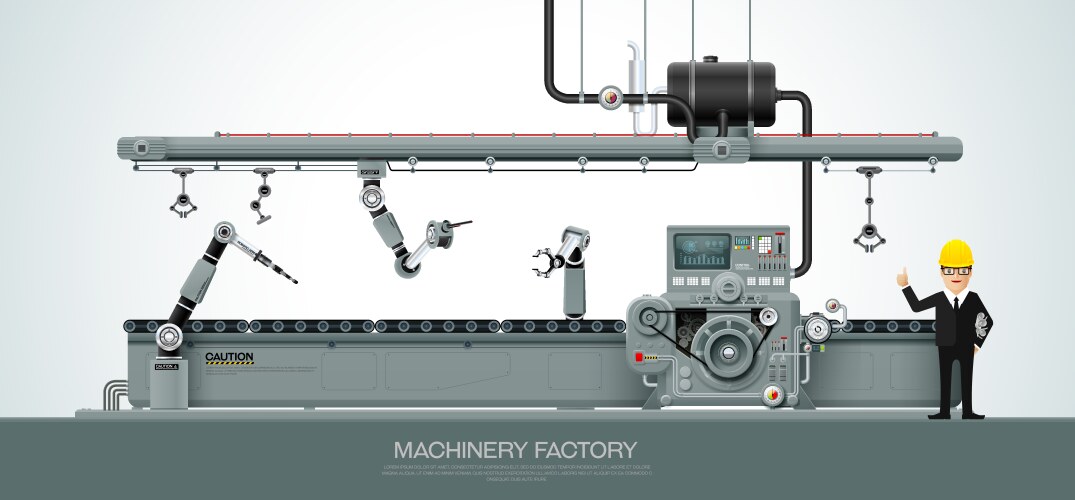 Industrial machine factory construction equipment Vector Image