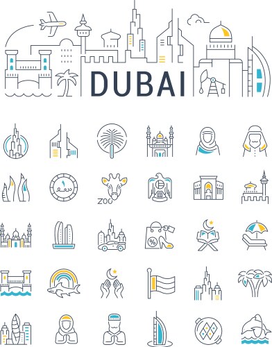 Emirati arab man - character creator Royalty Free Vector