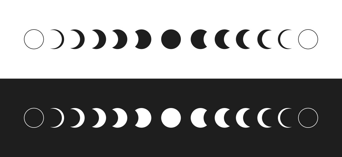 Moon Phases Vector Images (over 8,600)