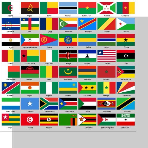 African Flags Collection Royalty Free Vector Image
