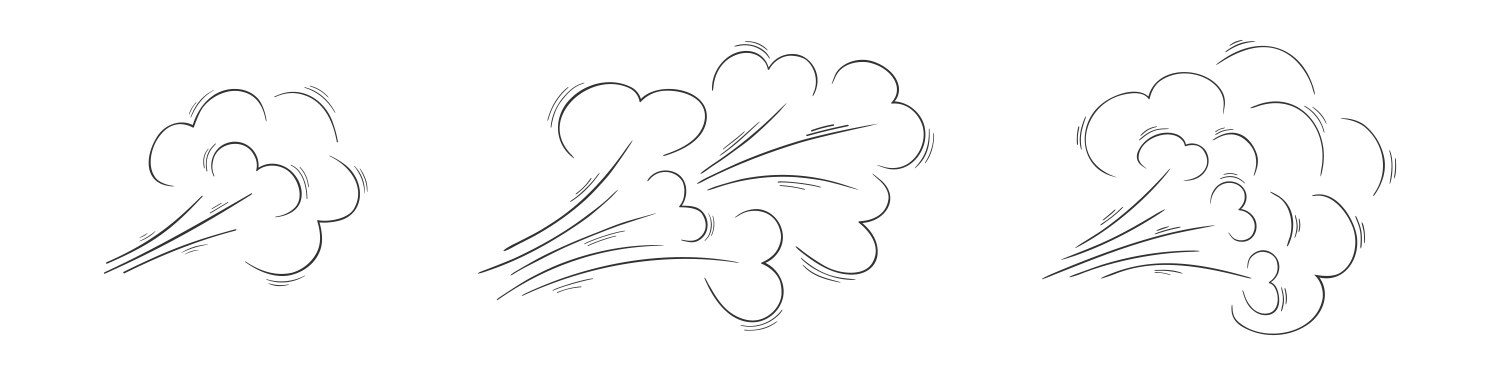 Cartoon Wind Blowing Vector Images (over 3,100)