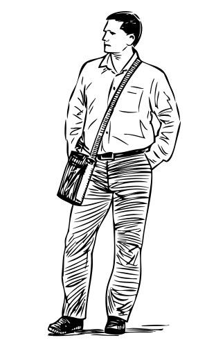 Man Standing Alone Vector Images (over 1,400)