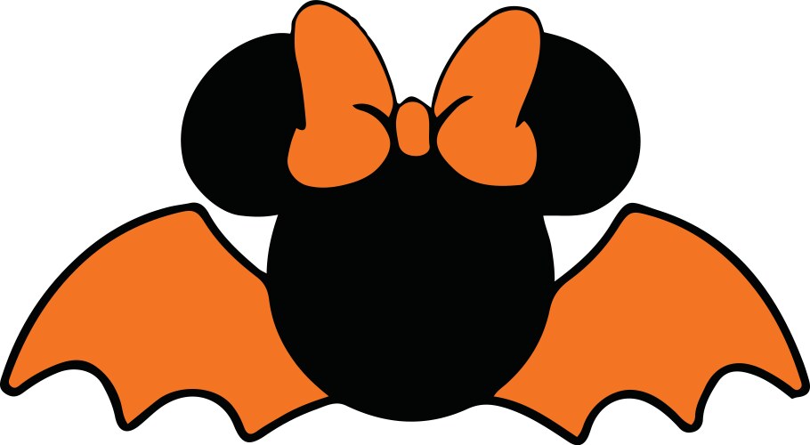 Minnie bat halloween Royalty Free Vector Image