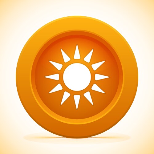Sun orange color Royalty Free Vector Image - VectorStock